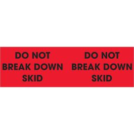 Buy 3" x 10" - "Do Not Break Down Skid" (Fluorescent Red) Labels - 500 ...