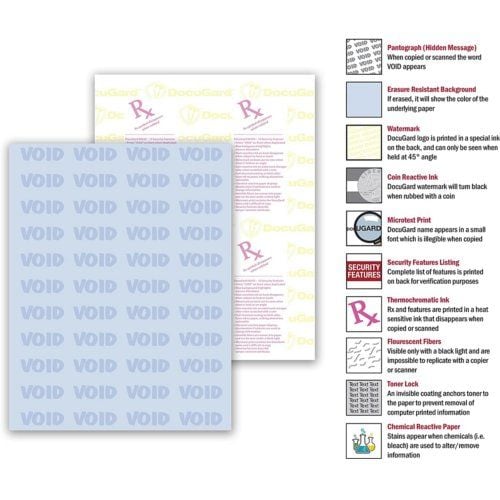 DocuGard Premier Medical Security Papers [10 Features, 24# Blue, 2500 ...